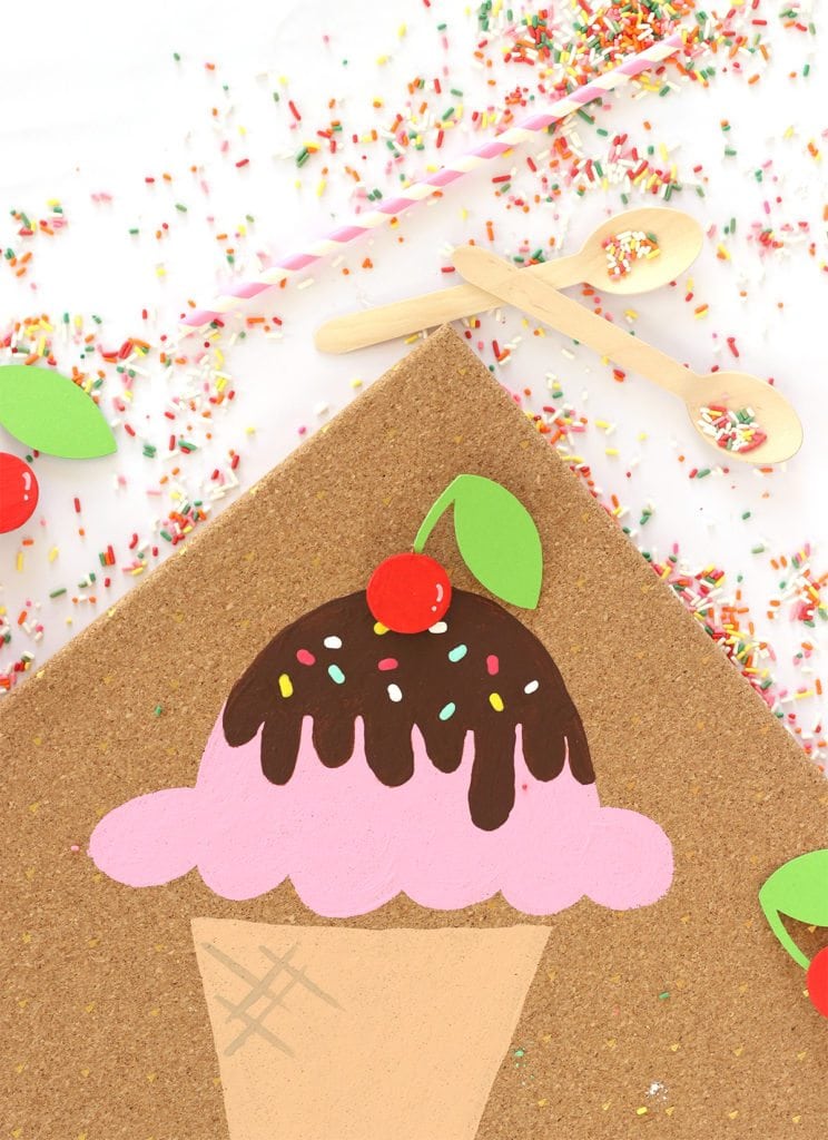 DIY Pin the Cherry on the Ice Cream Game - Damask Love