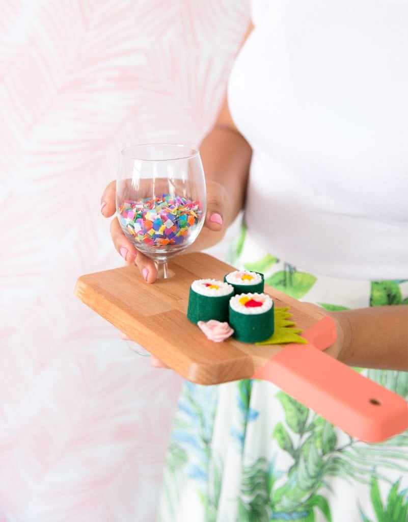 DIY Cutting Board Cocktail Plates - Damask Love