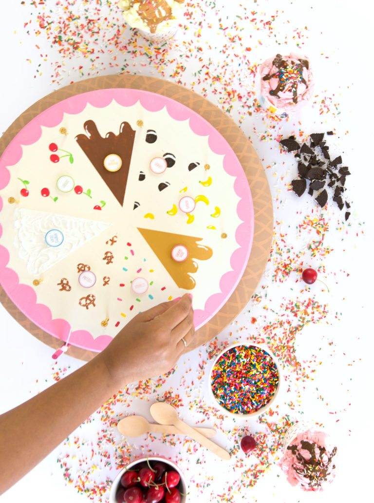 DIY Pin the Cherry on the Ice Cream Game - Damask Love