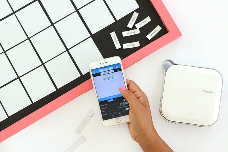 DIY Magnetic Whiteboard Calendar - Damask Love