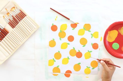 How to Paint Your Own Patterned Fabric - Damask Love