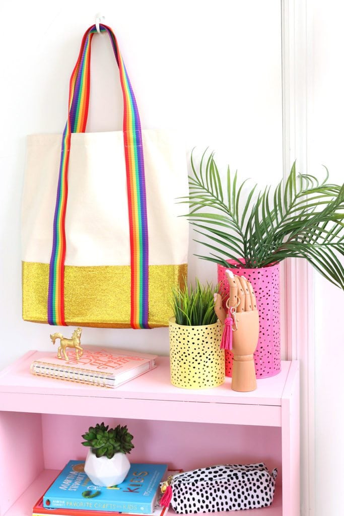 Make Your Own Rainbow Tote Bag - Damask Love