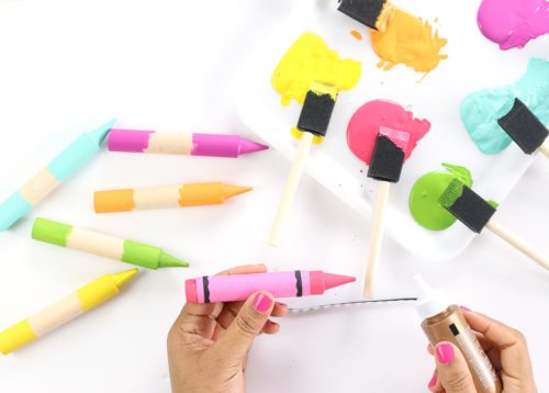 DIY Crayon Magnets - Damask Love