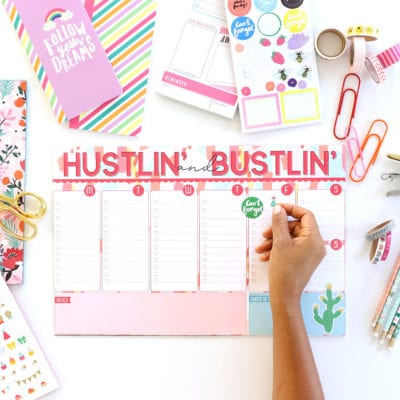 Printable Desk Pad To-Do List - Damask Love
