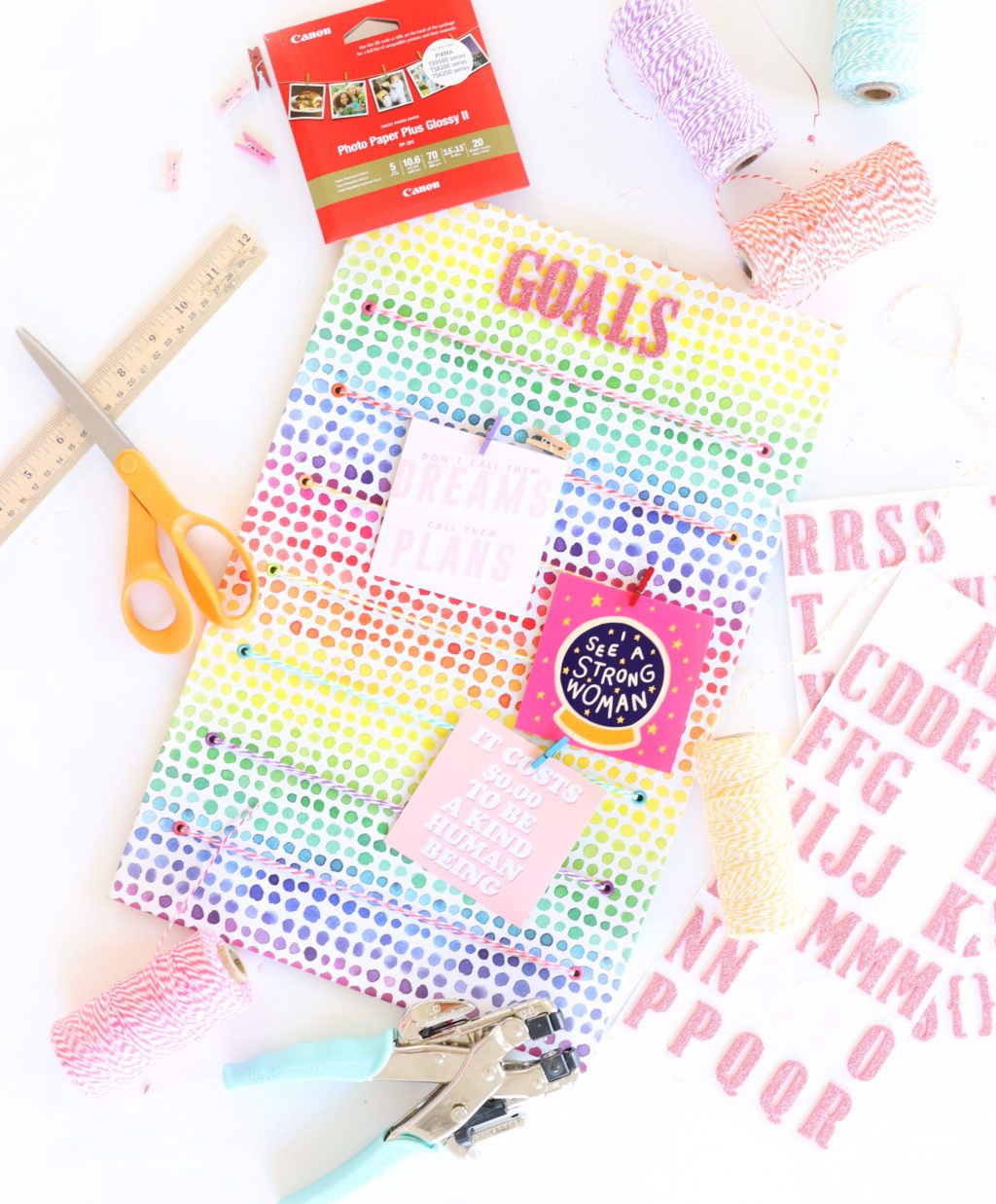 How to Make A Colorful Vision Board with Canon - Damask Love