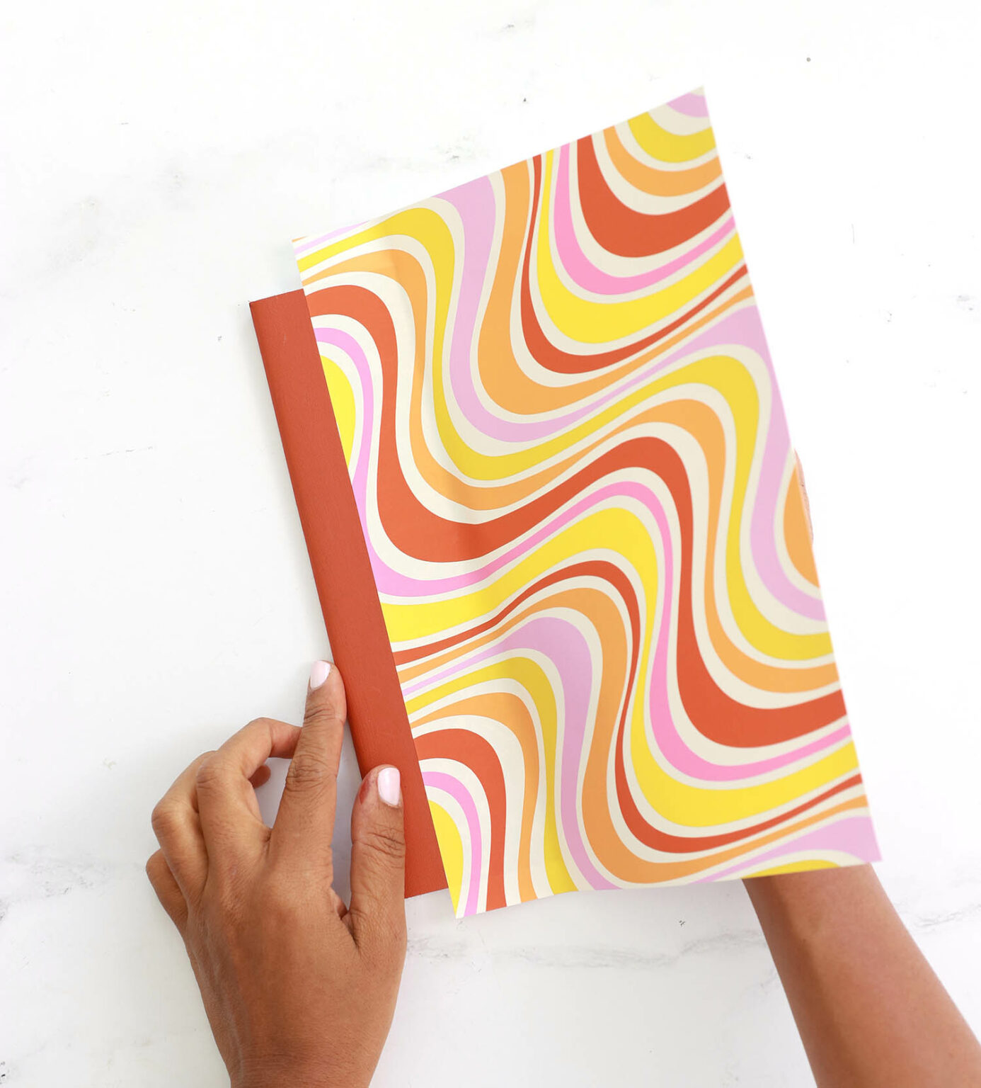 How to make a Composition Notebook Cover - Damask Love