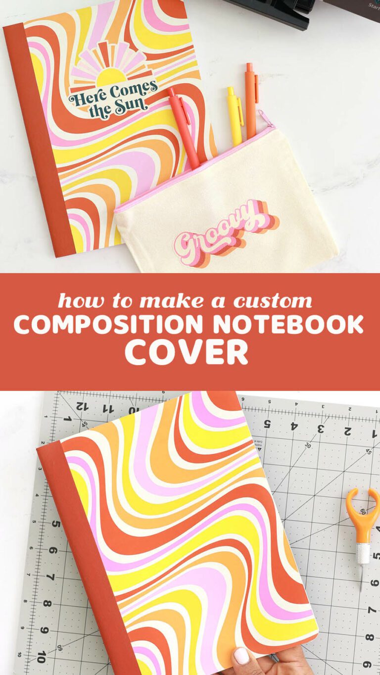 How to make a Composition Notebook Cover - Damask Love