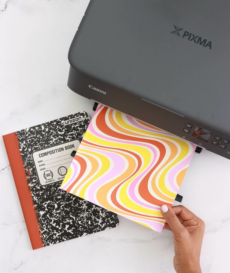 How to make a Composition Notebook Cover - Damask Love