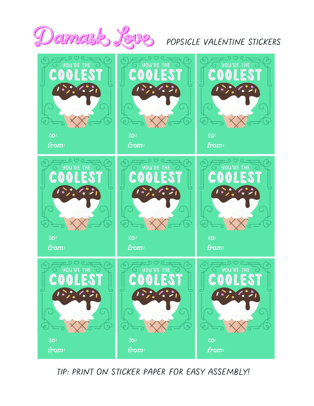 DamaskLove-Popsicle-Valentines - Damask Love