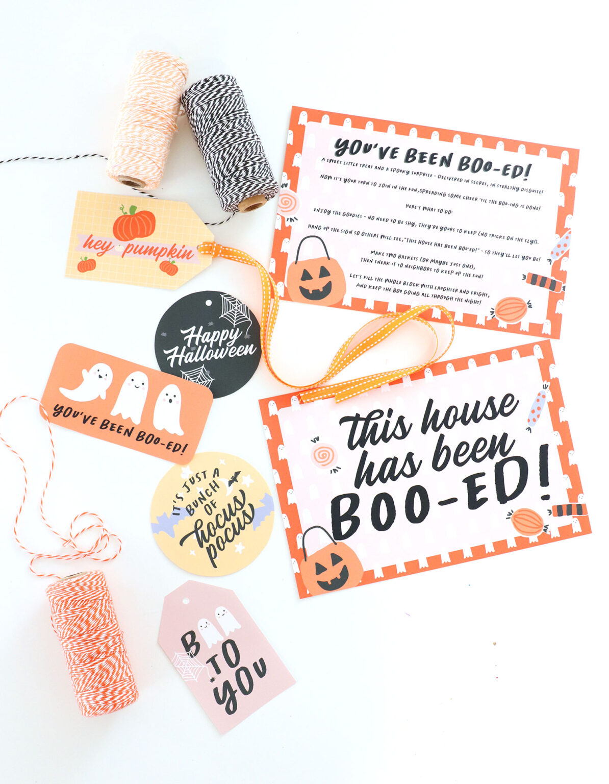 Halloween Boo Bag Printable Bundle - Damask Love