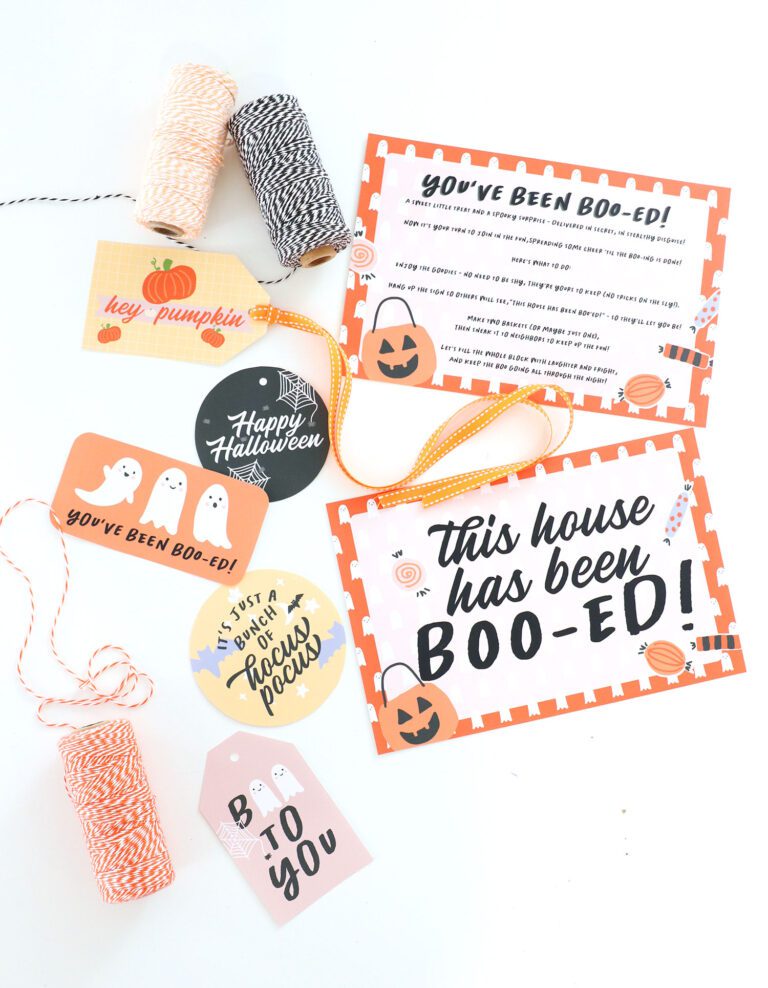 Halloween Boo Bag Printable Bundle - Damask Love